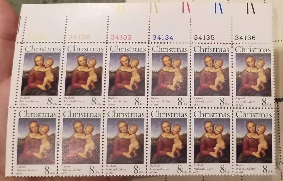 LG CHRISTMAS STAMP PB LOT NATIVITY~ANGELS~MADONNA CHILD~1414~1444~1471 ...