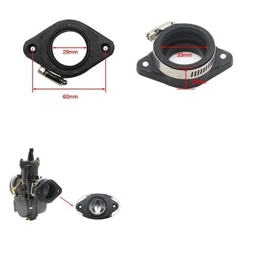 Flange Adapter Carb Manifold Intake Boot For Dirt Bike PWK 28mm 30mm ...