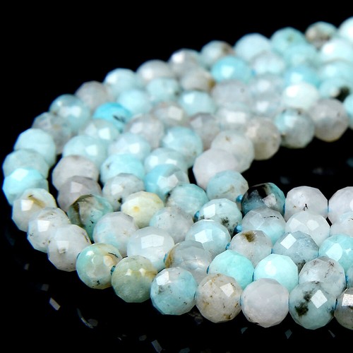 Natural Peruvian Amazonite Grd A Micro Faceted Round 2MM 3MM 4MM 5MM ...