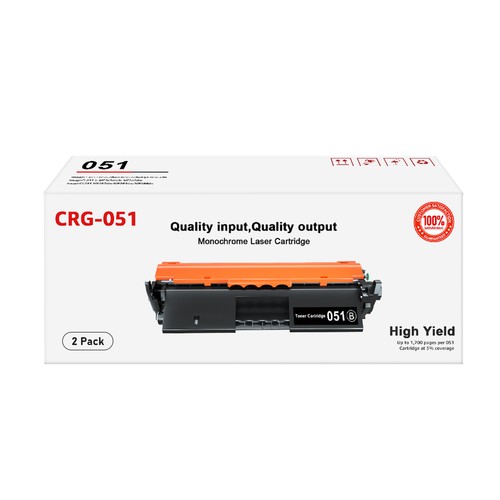 2 Pack CRG 051Toner replacement for Canon 051 ImageCLASS MF263dn ...