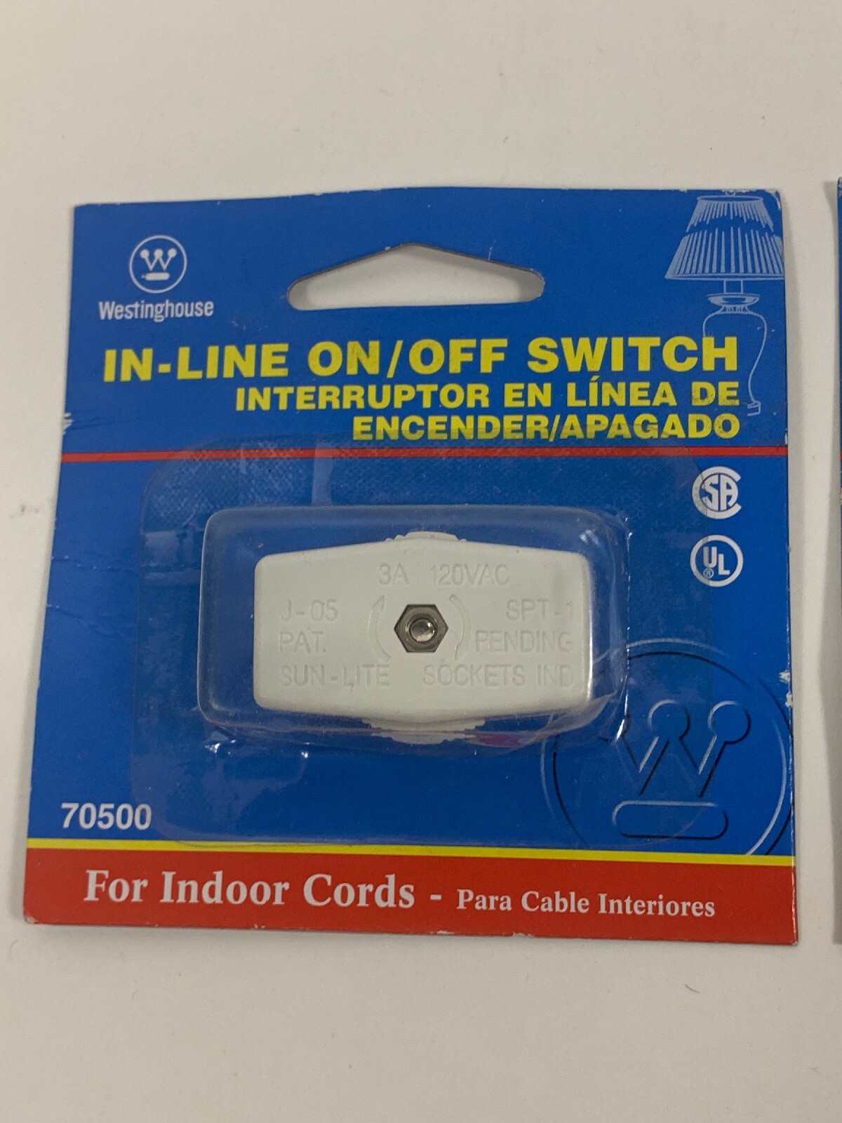 Feed-Through Switch,No 70500, Westinghouse Lighting Corp Lot of 2 White ...