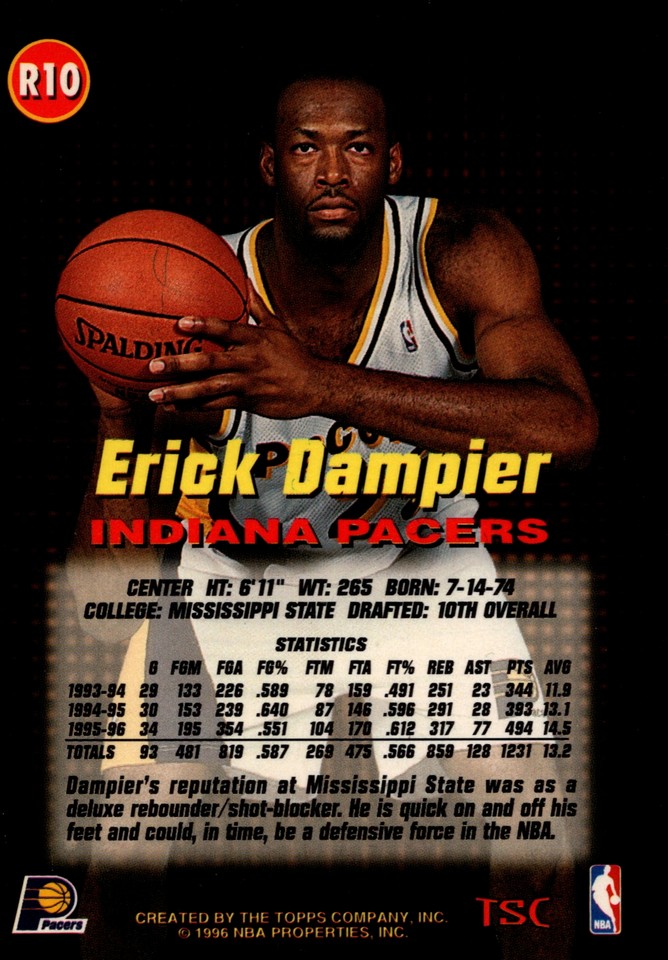 1996-97 Stadium Club #R10 Erick Dampier Rookies (Series One) | eBay