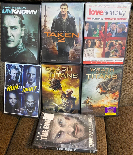 M5 {New Sealed} Lot of 7 LIAM NEESON Dvd Movies TITANS The Grey TAKEN 2 ...