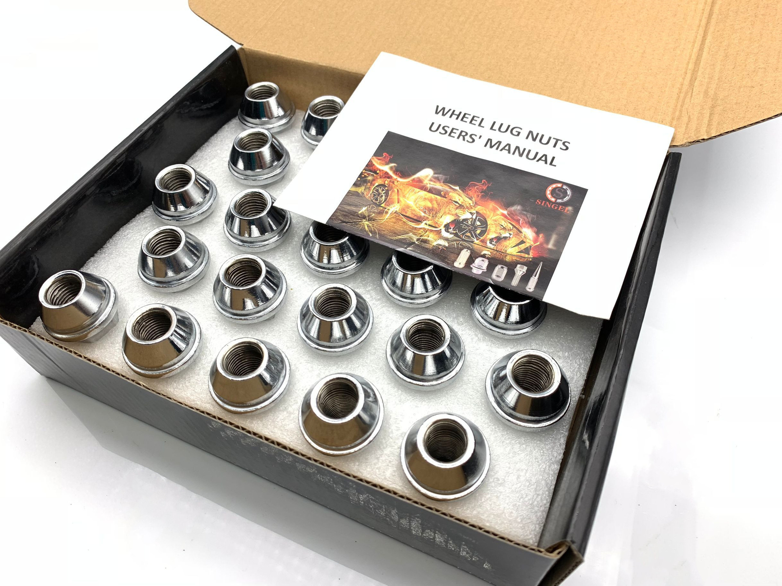 24 pcs M14x1.5 Lug Nuts Compatible with GM 9596070 611-236 Chrome Wheel ...