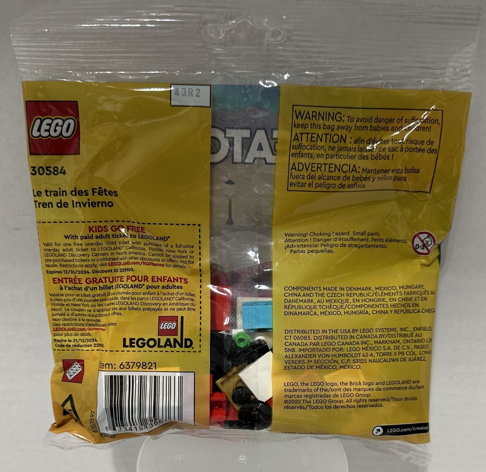 LEGO Creator #30584 Winter Holiday Train 73pcs 6+ Christmas Poly Bag ...