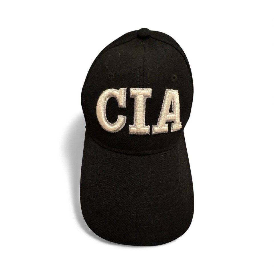 CIA Hat Black Adjustable Cap Embroidered Letters Tactical / Military ...