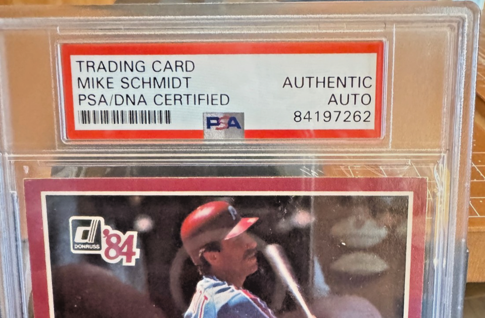 1984 DONRUSS JUMBO ACTION ALL STAR Mike Schmidt SIGNED PSA/DNA AUTO ...
