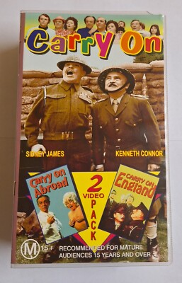 VHS 2 VIDEO PACK CARRY ON ABROAD & CARRY ON ENGLAND | eBay Australia