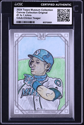2024 Topps Museum Collection Canvas Ichiro Suzuki Artist AUTO 1/1 ...