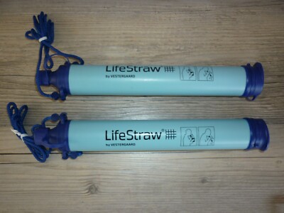 2 LIFESTRAW PERSONAL WATER FILTER EMERGENCY CAMPING HIKING TRAVEL ...
