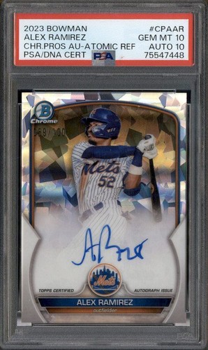2023 Bowman Chrome Prospects Auto Atomic Alex Ramirez Autograph /100 ...