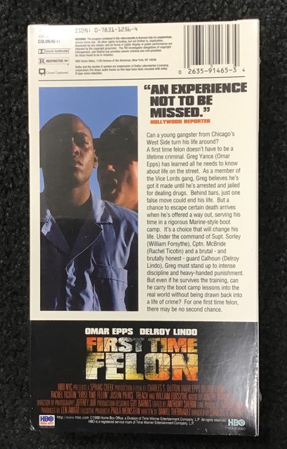 First Time Felon VHS Omar Epps Delroy Lindo William Forsythe HBO Movie ...