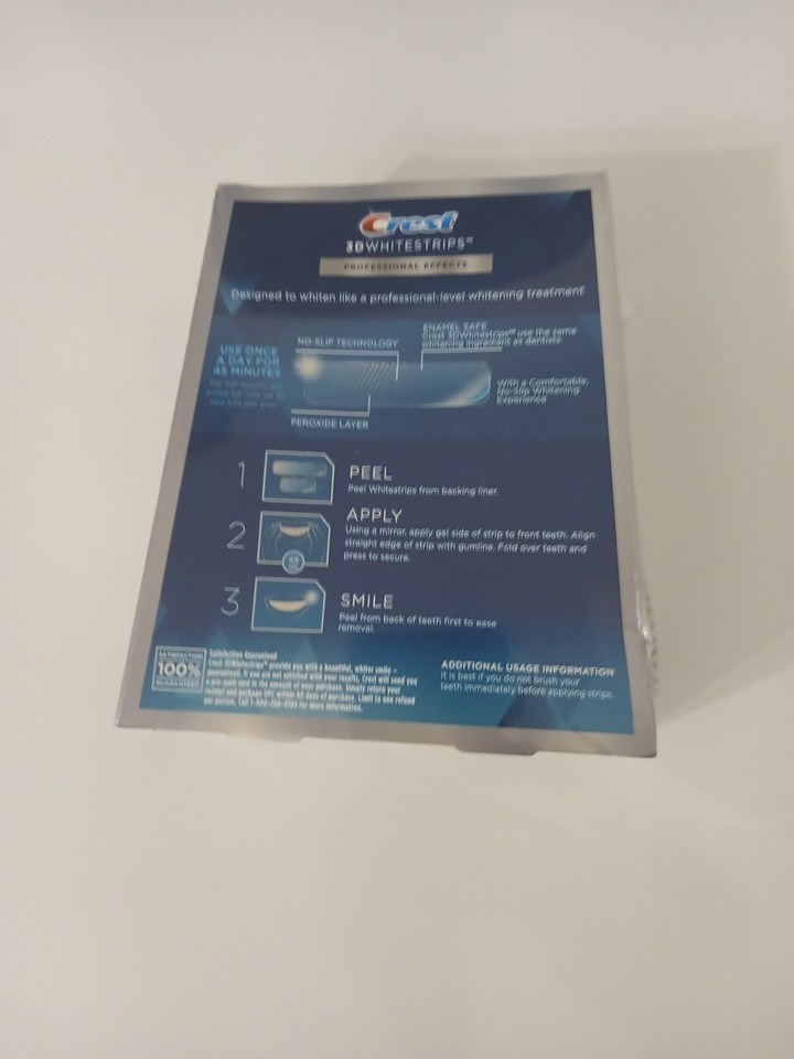 Crest 3D Whitestrips Professional Effects 40 Strips Levels 18 Whiter ...