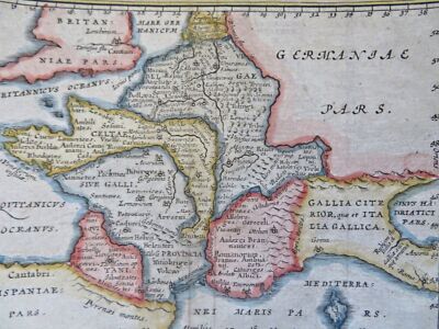 Ancient France Roman Empire Gaul 1686 miniature hand color historical ...