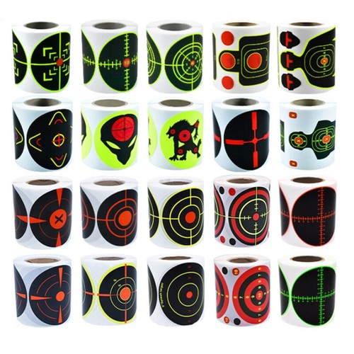 Label Paper Shooting Target Pasting Label Fluorescent Splash Target ...