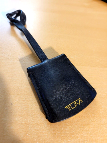 SIGNED TUMI Key Ring Chain Black Faux Leather Pre-owned | eBay