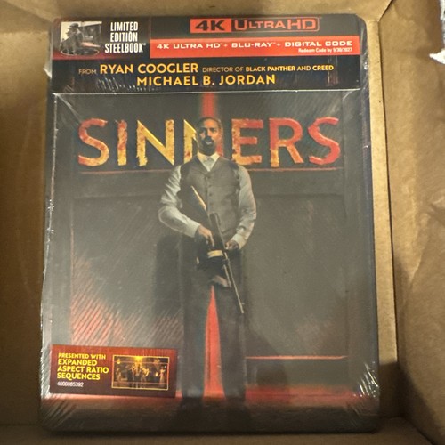 Sinners 4k Steelbook - Limited Edition 4K UHD/Blu-ray/Digital NEW ...