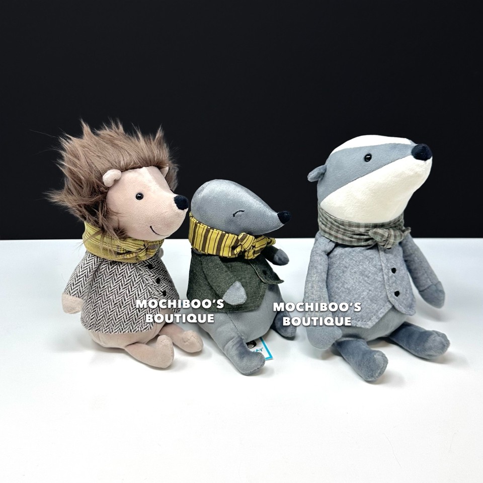 Jellycat RIVERSIDE RAMBLER Hedgehog Mole Badger Soft Plush Toys NWT ...