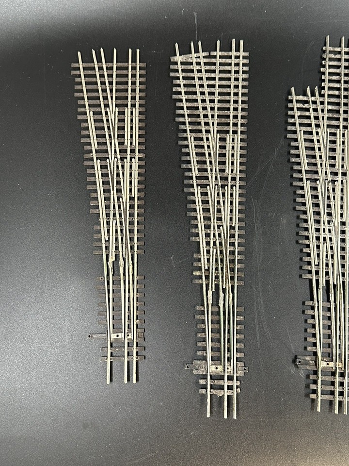 6pc Shinohara HO/HOn3 Dual Gauge Turnouts RH & LH Code 70 Nickel Silver ...