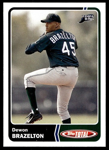 2003 Topps Total 160 Dewon Brazelton Tampa Bay Devil Rays Baseball Card ...