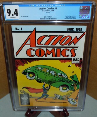 Action Comics #1 CGC 9.4 Reprint 1988 DC Comics 1st app. Superman 💀💀💀 ...