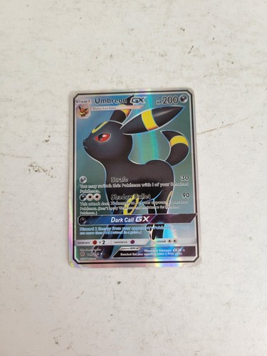 Umbreon GX - 142/149 - Full Art Ultra Rare Holo 2017 Sun Moon Pokemon ...