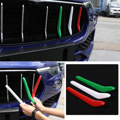 ABS Front Grill Grille Insert Trim Cover 3pcs For Maserati Levante 2016 ...