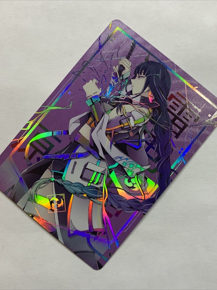 Raiden Shogun Tattoo Genshin Impact Goddess Story Waifu Card Girl Holo ...