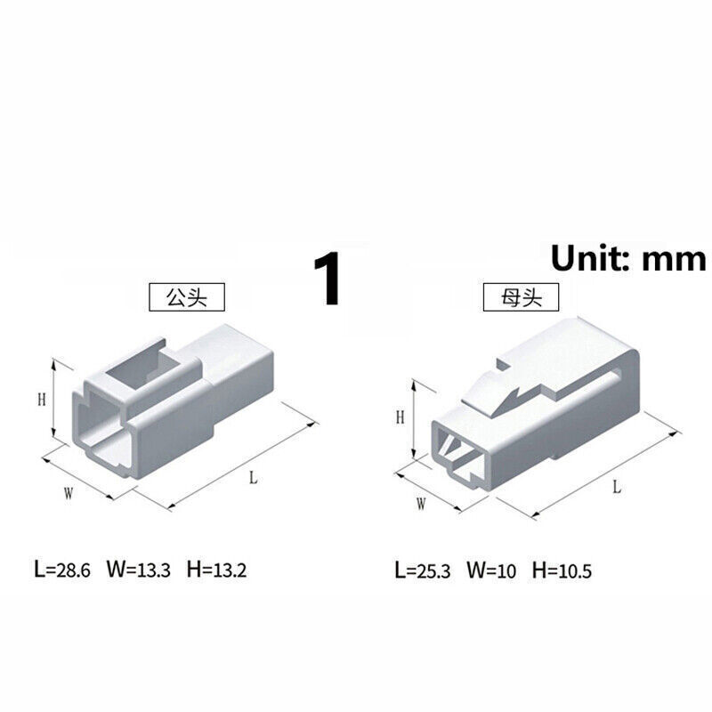 6.3mm Pin Plug Electrical Wiring Multi-Connector Terminals 1/2/3/4/6/8 ...