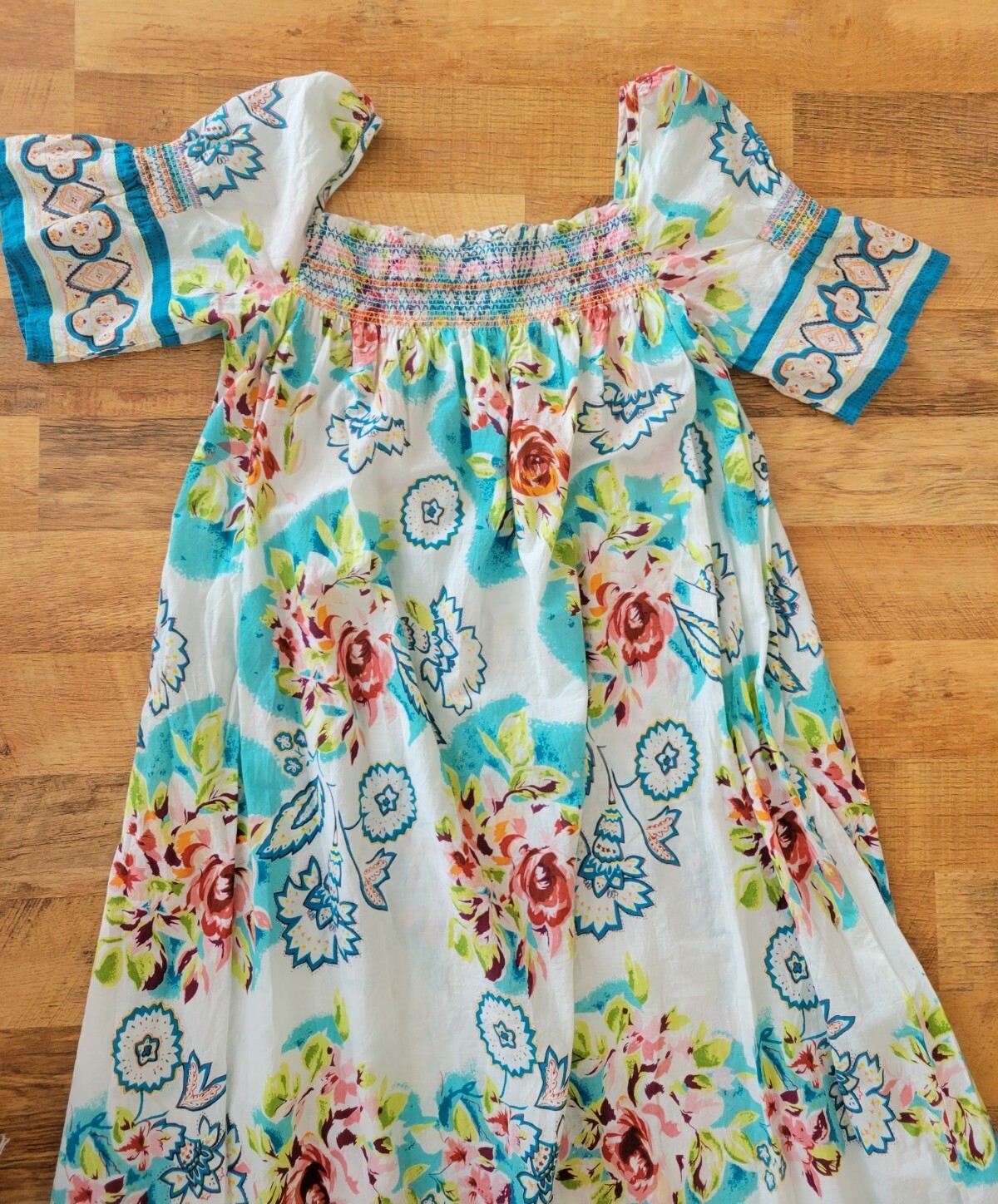 The Vermont Country Store Cotton Mumu Dress Women's Small Floral ...