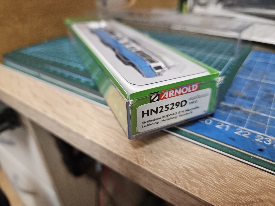 Arnold Spur N HN2529D Straßenbahn Typ Duewag GT6 blau/weiss Heidelberg ...