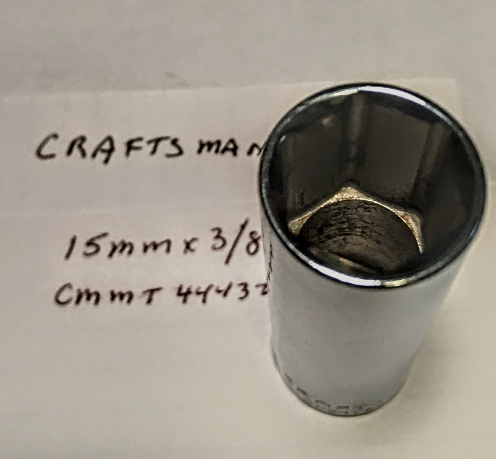 Craftsman 15mm x 3/8" Deep Socket 6 Point CMMT 44432 Free USA Shipping ...