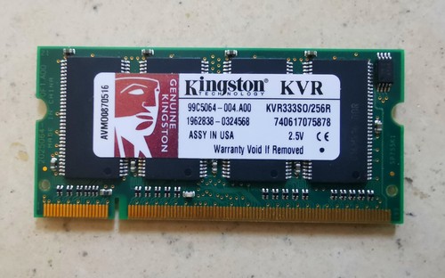 GENUINE KINGSTON KVR333SO/256R LAPTOP MEMORY 256MB DDR-333MHZ | eBay