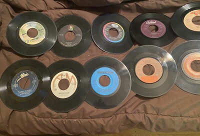 Vintage Rock Pop Records VINYL 45 rpm 7" singles Lot Of 32- 50s 60s 70s ...