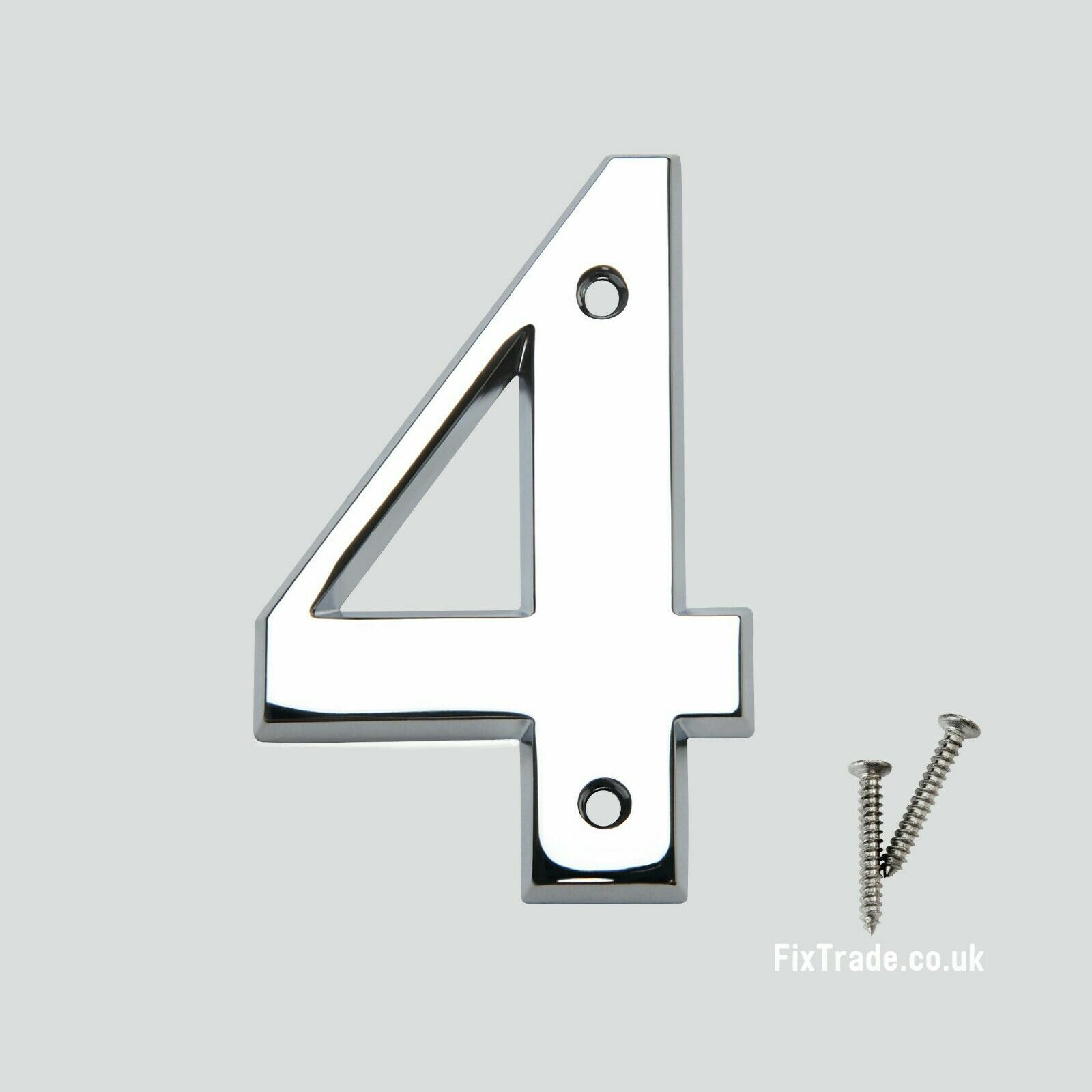 Polished Chrome Door Numbers & Letters 3" (75mm) | House, Flat ...