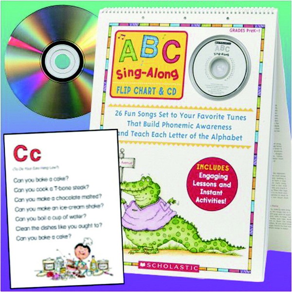 Scholastic Sc978439 ABC Singalong Flip Chart 26 Pages CD for sale ...