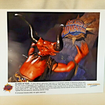 Halloween Horror Nights Press Kit Photo 2002 IOA ISLANDS OF FEAR Demon ...