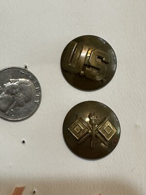 Vintage Military Lapel Shoulder Pin "U.S" Copper Color B 1" Diameter | eBay