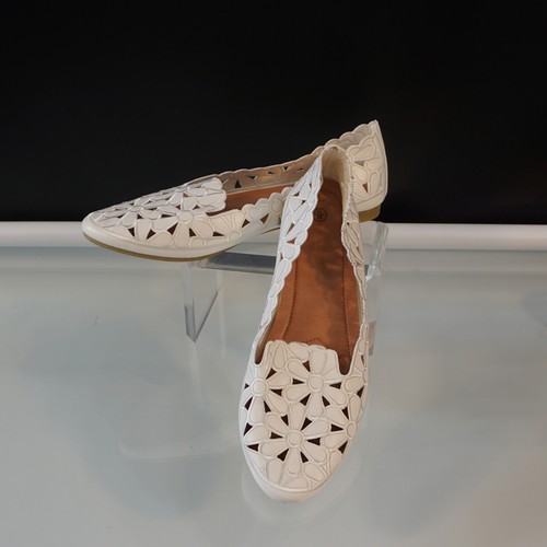 HEAWISH Womens Daisy Flower Ballet Flats Slip On Shoes Sz 11 White | eBay