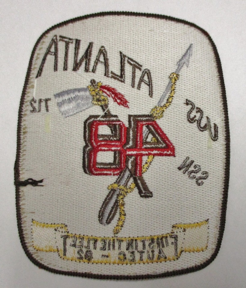 US NAVY SUBMARINE PATCH USS ATLANTA SSN-712 AUTEC 1982 FIRST in FLEET ...