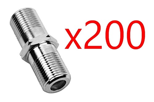 200 LOT F81 Coax Barrel RG6 Female Splice Connector Cable Split F Type ...