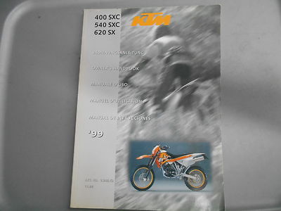 KTM Factory Owner's Service Manual Handbook 1999 400SXC 540SXC 620SX 3. ...