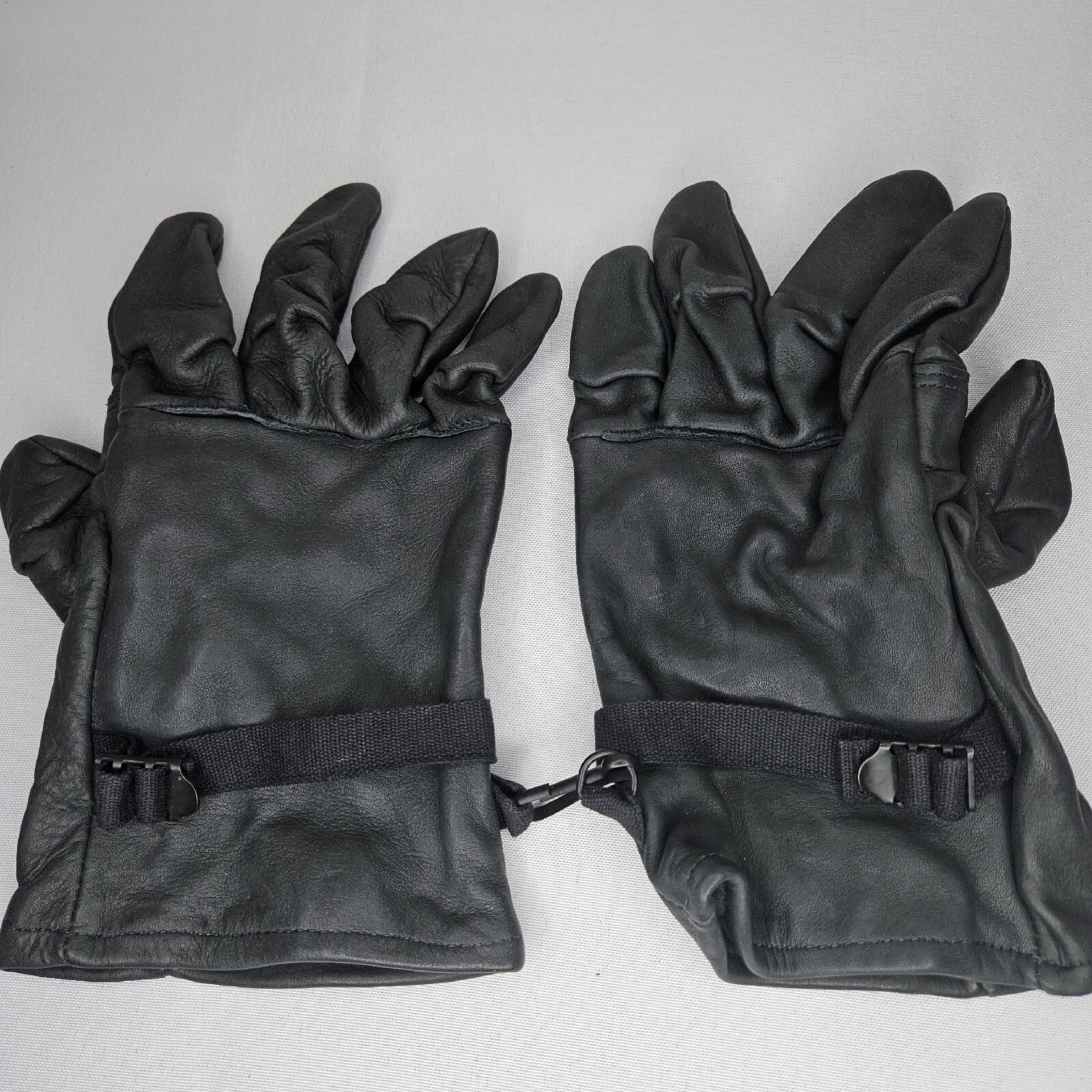 US Military Issued Light Duty Black Leather Gloves (sz 4) Pre-Owned ...