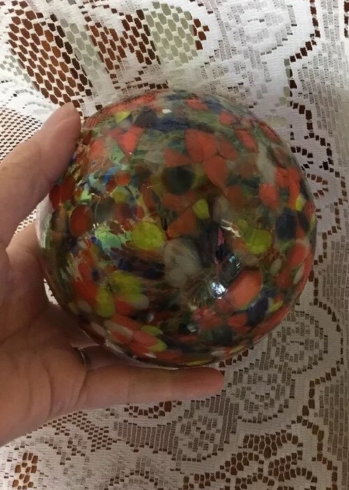 Kitras 4-Inch Calico Ball Christmas Decor, Festive/Multi Indoor and ...