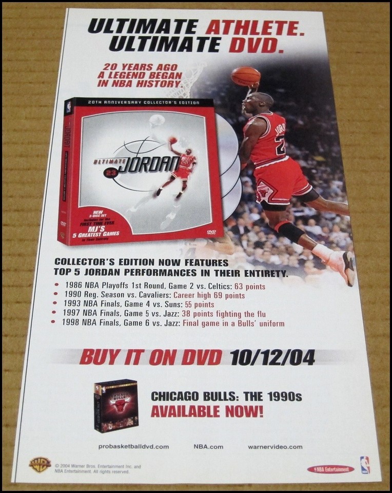 2004 Michael Jordan Ultimate Jordan Print Ad DVD Advertisement Clipping ...