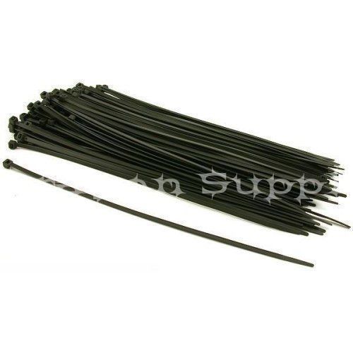 New 200PC 8" Black Plastic Cable Ties Network Cable Cord Wire Strap 30 ...