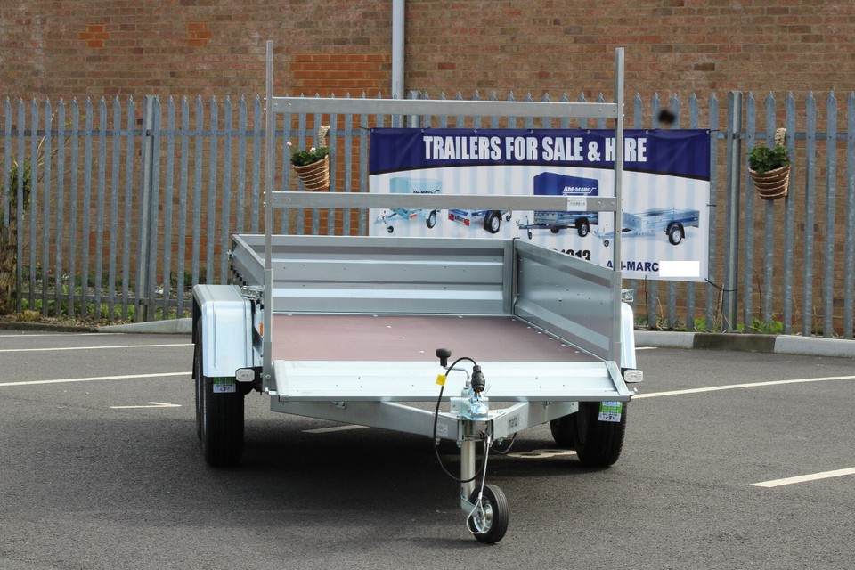 New Car Trailer Twin Axle 263 x 125cm Camping 750kg Ladder Rack | eBay UK