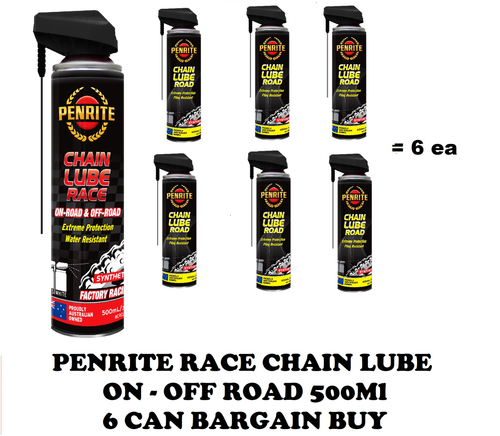 PENRITE MOTORCYCLE RACE CHAIN LUBE 500ml ON/OFF ROAD 6 CAN BUY | eBay
