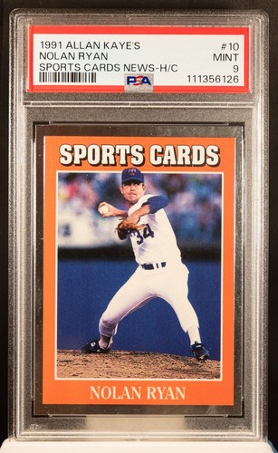 111356126 Nolan Ryan 1991 Allan Kaye's 10 Sports Cards News Hand Cut ...