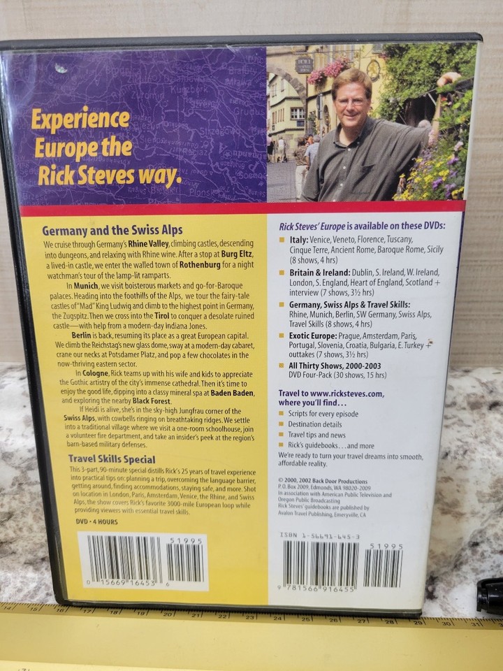 Rick Steves' Europe Germany Swiss Alps Travel Skills DVD 2002 Guide ...